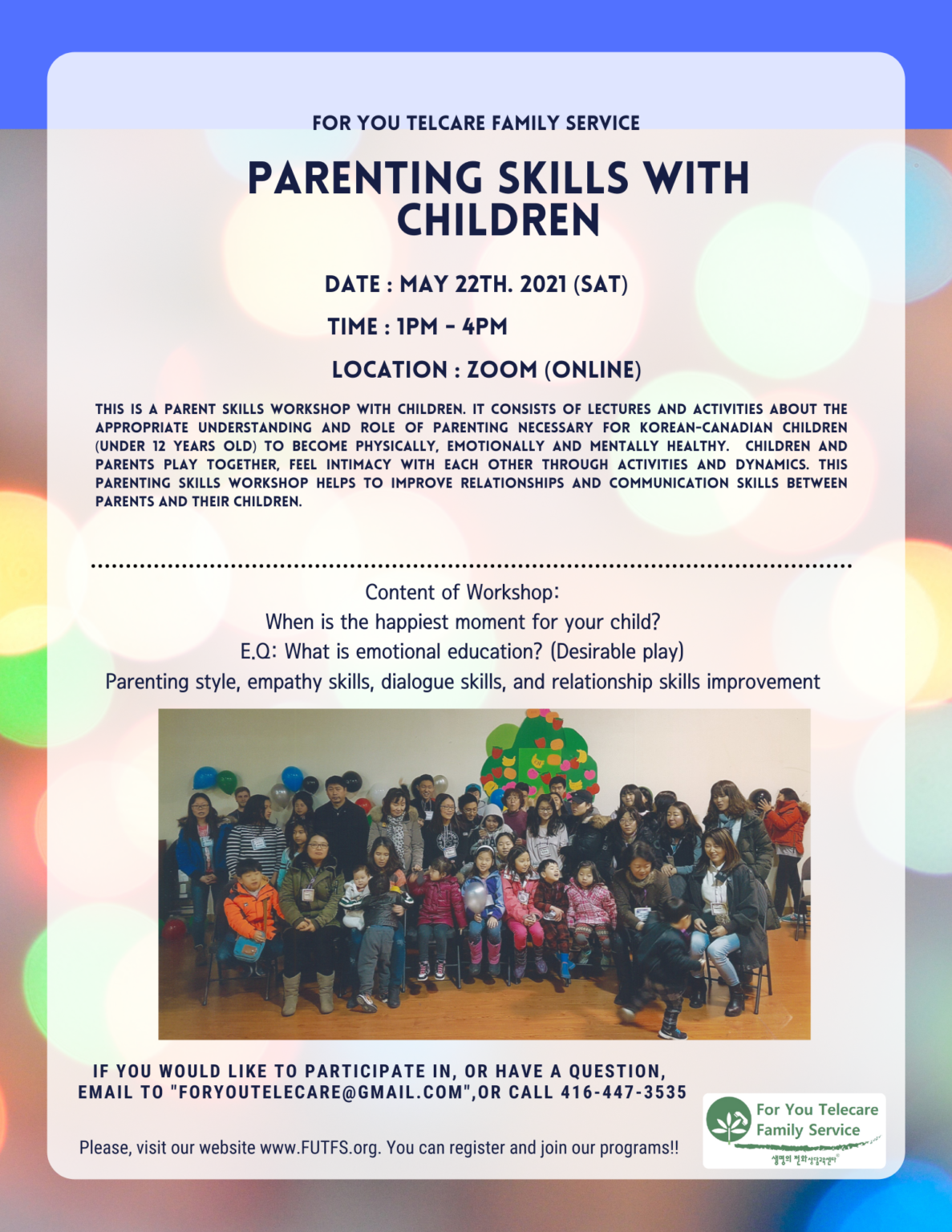 Parenting skills with Children - For You Telecare Family Service