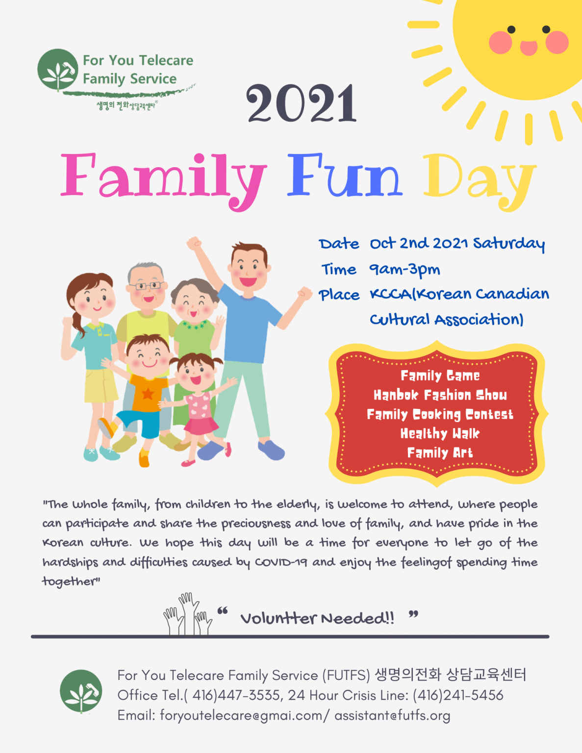 Family Funday (October 2021) - For You Telecare Family Service