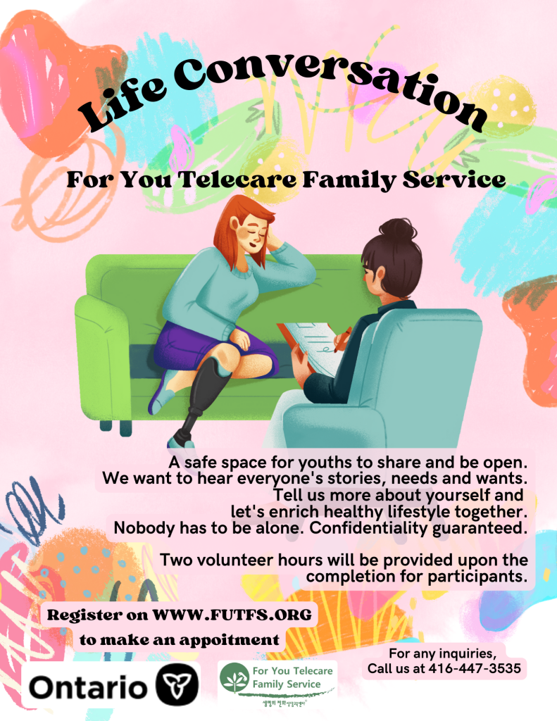 Free Youth Counselling Services in Toronto - For You Telecare Family ...